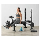 Free Shipping! Athletic Works Standard Bench & Rack Combo with Leg ...