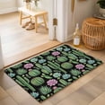 Abstract Cactus Pink Flower Leaves Rectangle Rug 2'x3' Tropical Plants ...
