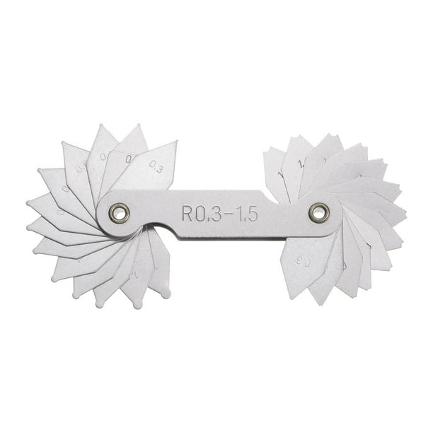 Uxcell R0.3 to 1.5 Radius Gauge Alloy Steel Radius Fillet Gauge ...
