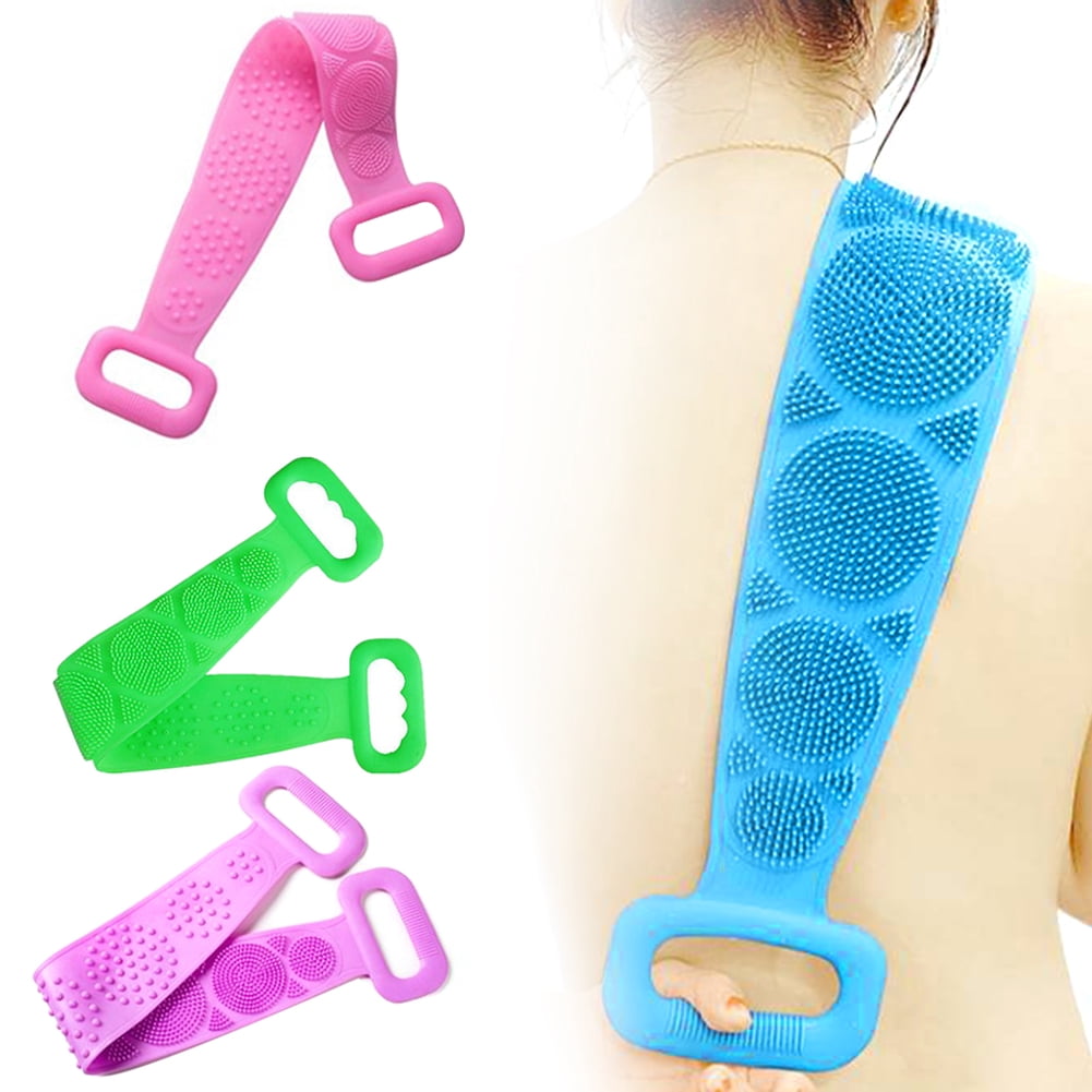 Cheers Silicone Rubbing Back Strip Strap Skin Cleaning Massage Body ...