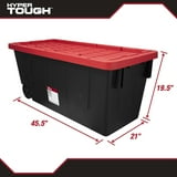 Hyper Tough 50 Gallon Snap Lid Wheeled Plastic Storage Bin Container ...