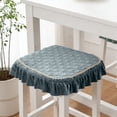 2 Pack Ruffle Chair Cushion for Dining Chairs, Edge Seat Pad with Ties ...