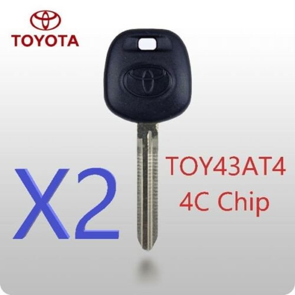 X2 Toyota TOY43 TOY43AT4 Transponder Chip Key ( 4C ) VLS - Walmart.com