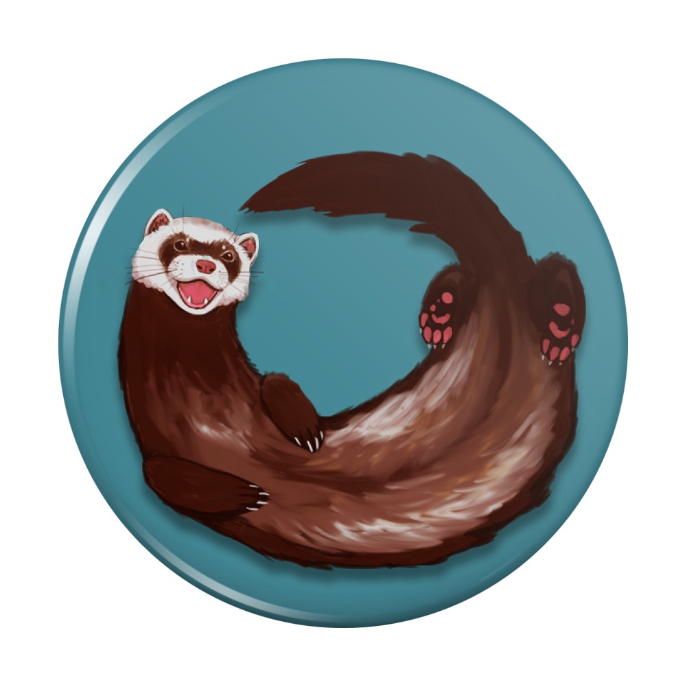 Happy Ferret Kitchen Refrigerator Locker Button Magnet - Walmart.com