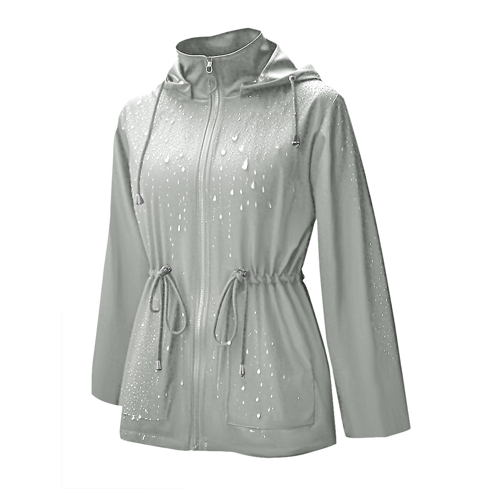 Click here for Aunvito Womens Waterproof Windbreaker Hooded Long... prices