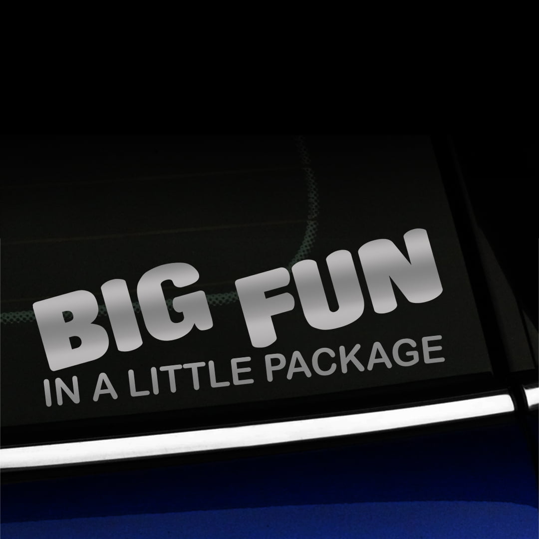 Big Fun in a Little Package - Vinyl Decal - Choose Color - [SILVER ...