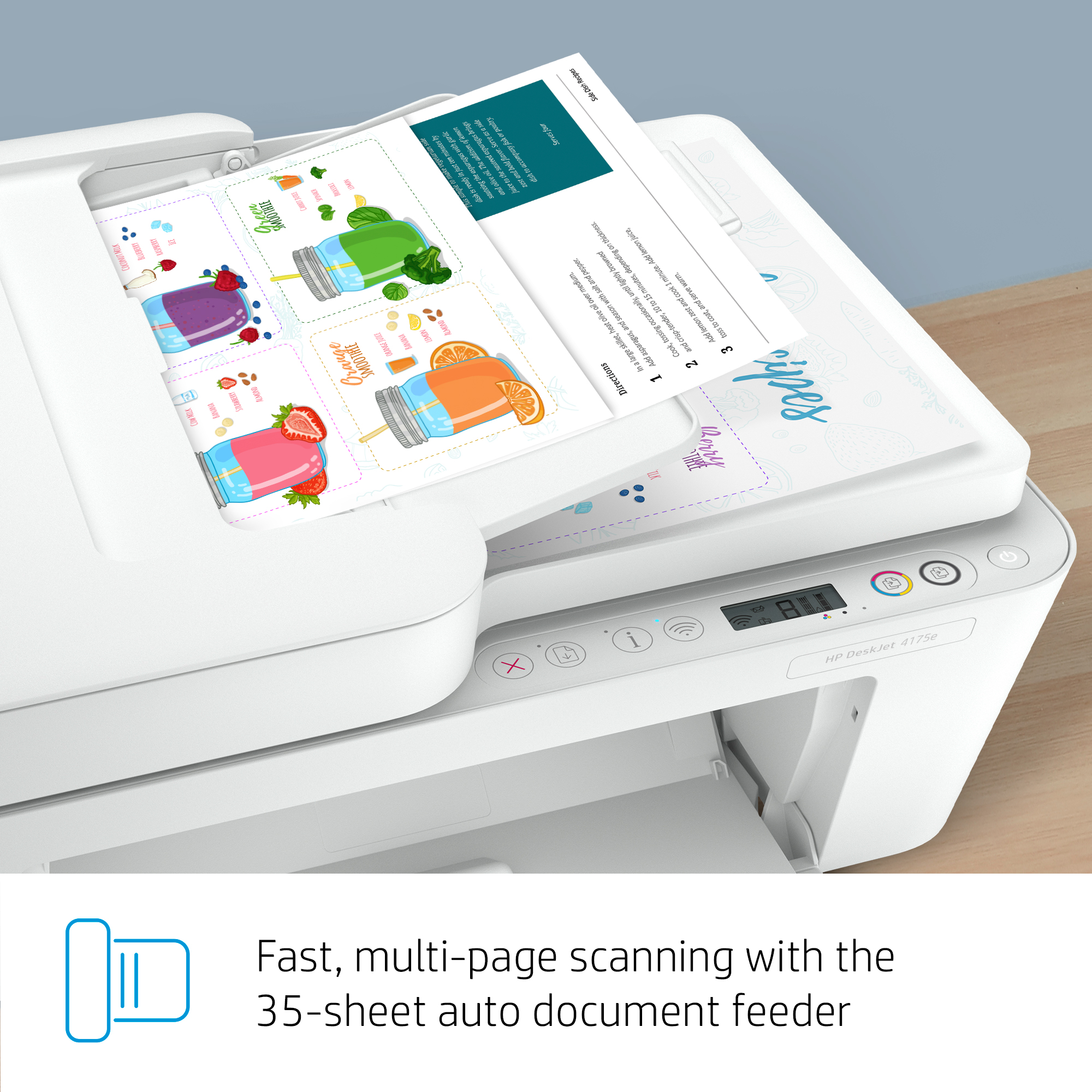 Buy HP DeskJet 4175e All-in-One Wireless Color Inkjet Printer with 12 ...