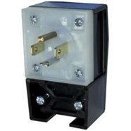 Hubbell HBL61CM64 Compact Gray Nylon Weatherproof Panel Mount Inlet ...