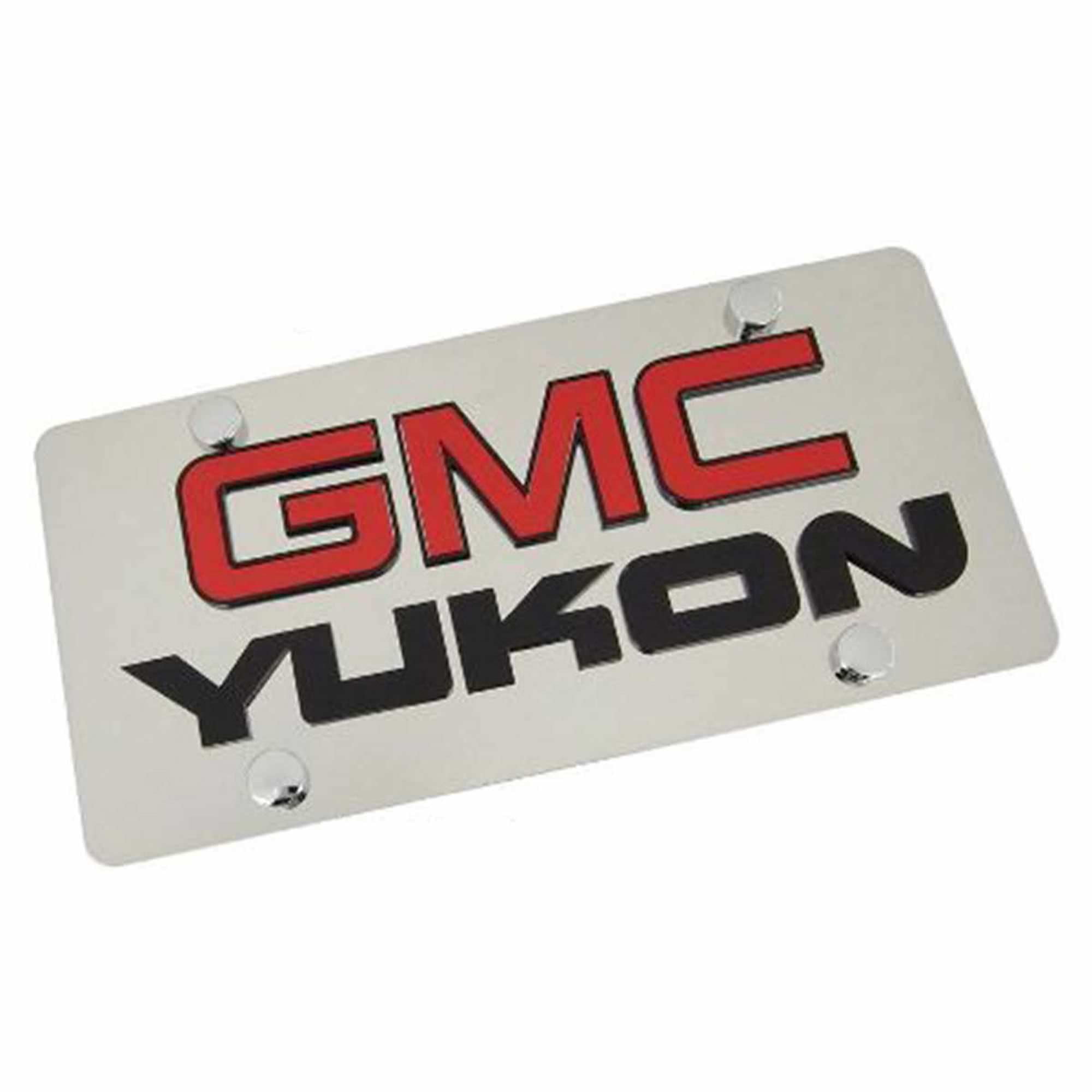 GMC Dual Logo Yukon License Plate (Chrome) - Walmart.com