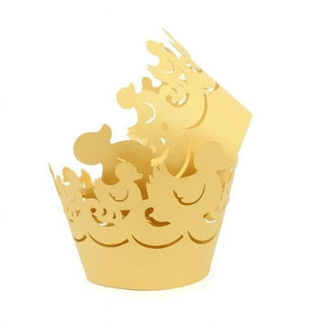 Metallic Gold Cupcake Wrappers (25pcs, Standard Size) Grease Resistant ...