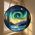 Atmospheric Landscape Stained Glass Style Window Suncatcher, Decorative ...