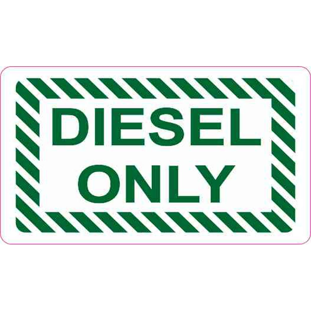 3.5x2 Diesel Only Sticker Vinyl Truck Decal Fuel Container Label ...