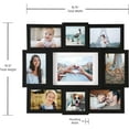 9-OP. BLACK MULTI COLLAGE Picture Frame with Multiple Openings, Photo ...