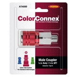 ColorConnex® Coupler, Type D, 1/4 Body, 1/4" MNPT, Red - Walmart.com