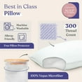 FLUFFCO King Size Down Alternative Pillow, Soft Microfiber Polyester ...