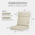 Aoodor High-Back Outdoor Dining Chair Cushion Set, Fade-Resistant ...