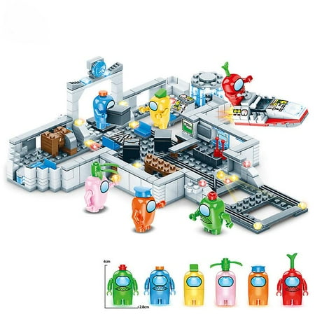 528pcs Amongs Game Space Combat Base Capsule Alien Building Blocks Doll ...