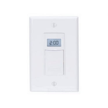 Intermatic EJ600 120 Volt Indoor Digital Astro In-Wall Timer, White ...