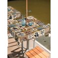 54x54 Square Tablecloth, Animals Farmhouse Outdoor Tablecloth with ...