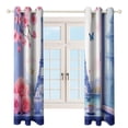 Paris Window View with Eiffel Tower 2 Panels 3D Printing Pattern ...