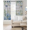 Blue Hydrangea Blackout Curtains for Bedroom/Living Room, Thermal ...