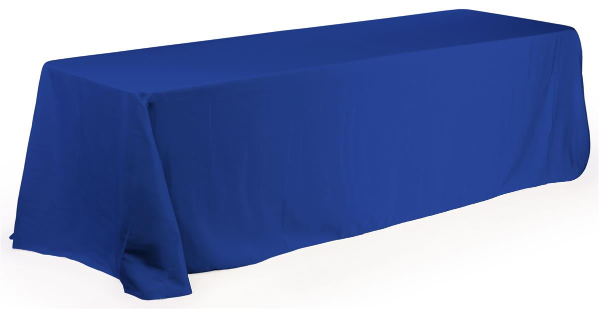 Folding Table Comes with 8ft Long Portable Table and Royal Blue 3-Sided ...