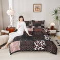 Homewish Leopard Print 3-Piece Full Size Comforter Sets for Teesn ...