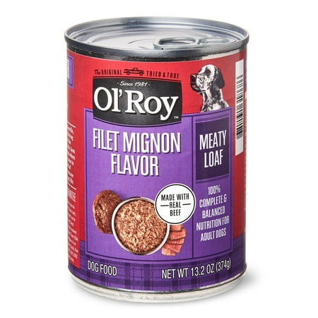 Ol’ Roy Meaty Loaf Filet Mignon Flavor Wet Dog Food, 13.2 oz - Walmart ...