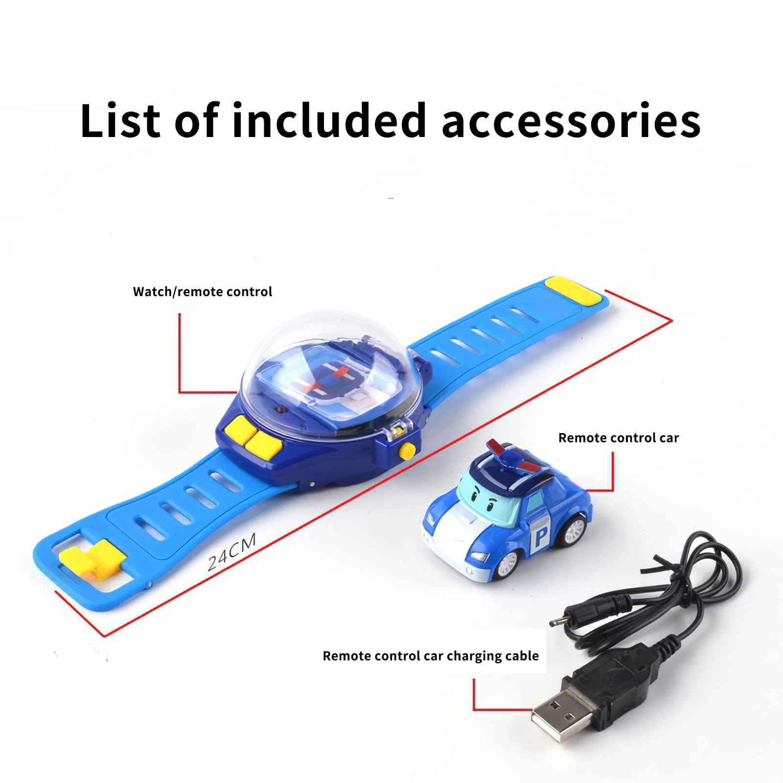 Buy Toma Cartoon RC Race Car Radio Watch Remote Control Cars USB ...