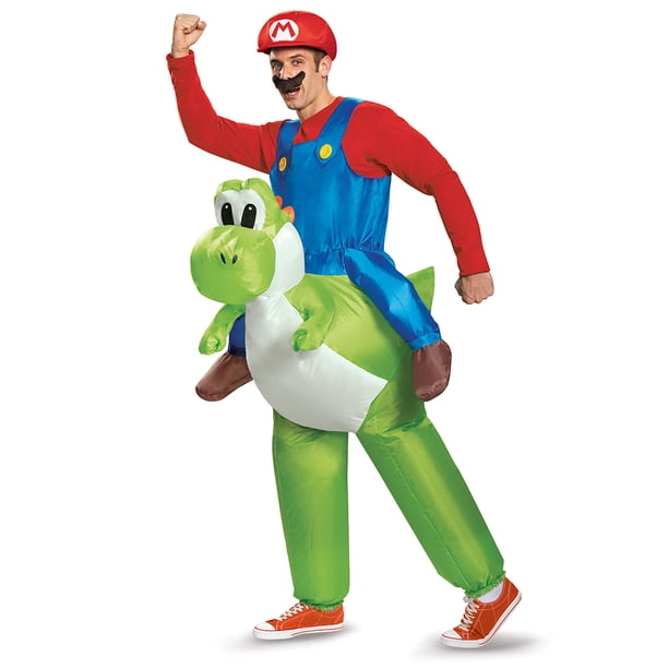 Disguise Mens Super Mario Bros. Mario Riding Yoshi Inflatable Costume ...