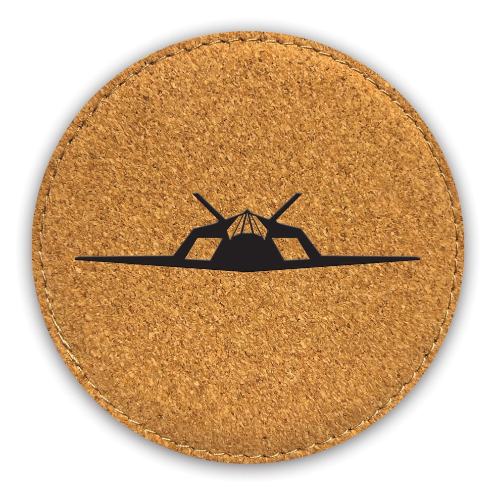 F-117 Nighthawk Coaster Laser Engraved Leatherette - Round Coasters ...