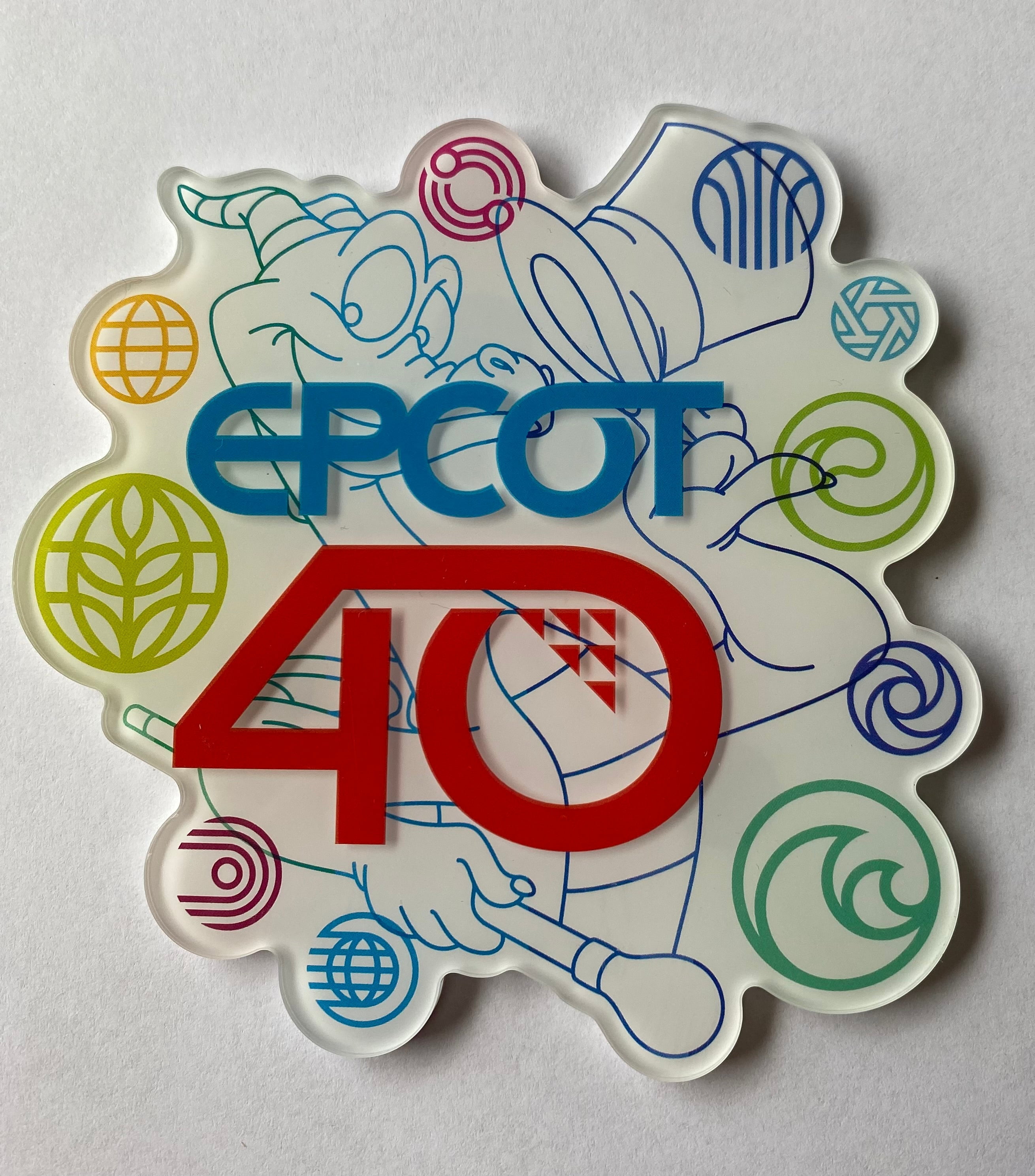 Disney Parks Epcot 40th Anniversary Figment Magnet New - Walmart.com