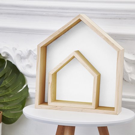 Children's Room Customized House Shape Wooden Shadow Cubby Box Storage ...