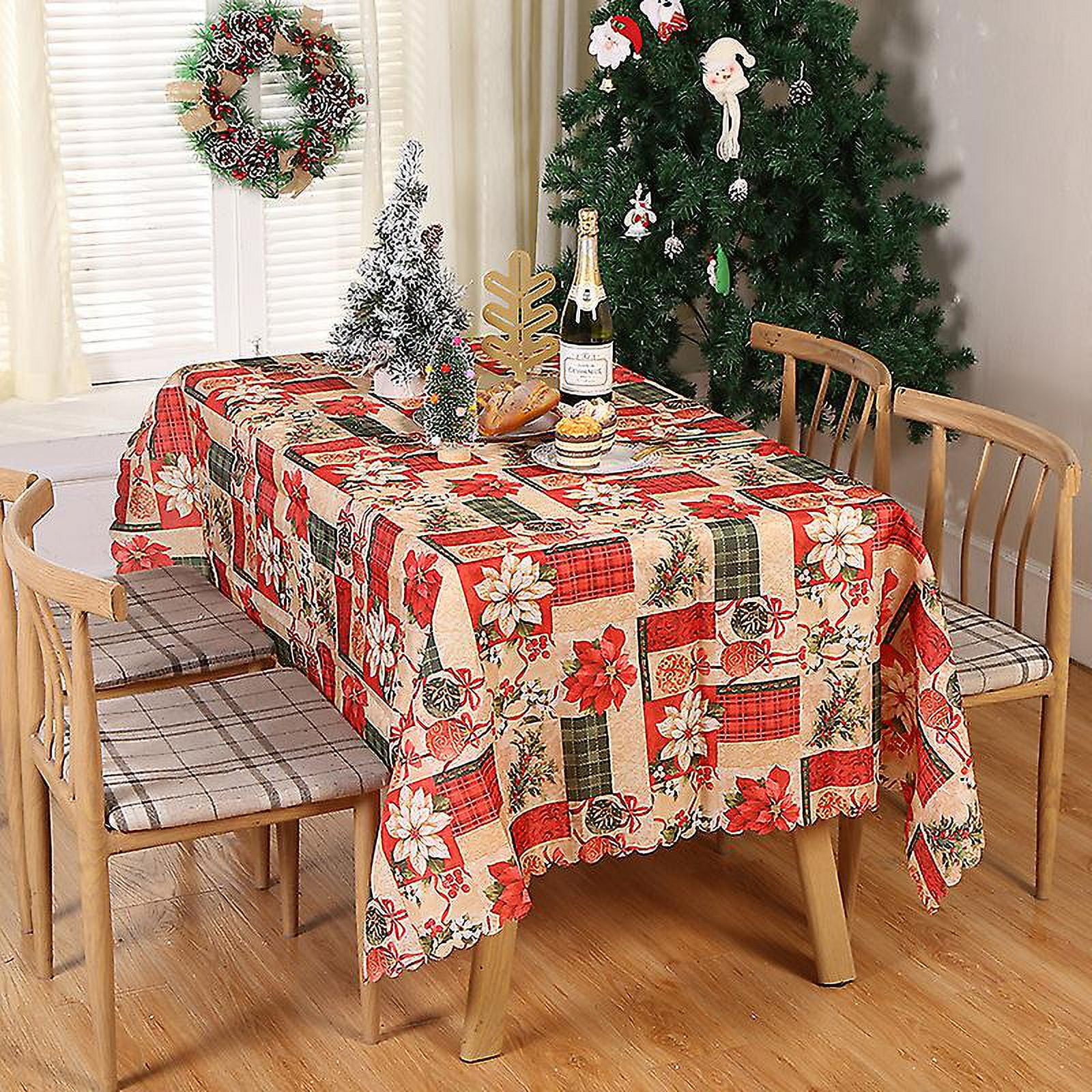 Mantel navideño impreso, cubierta decorativa para el día de Navidad ...