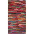 SAFAVIEH Nantucket Tanzil Striped Cotton Area Rug, Pink/Multi, 2' x 3 ...
