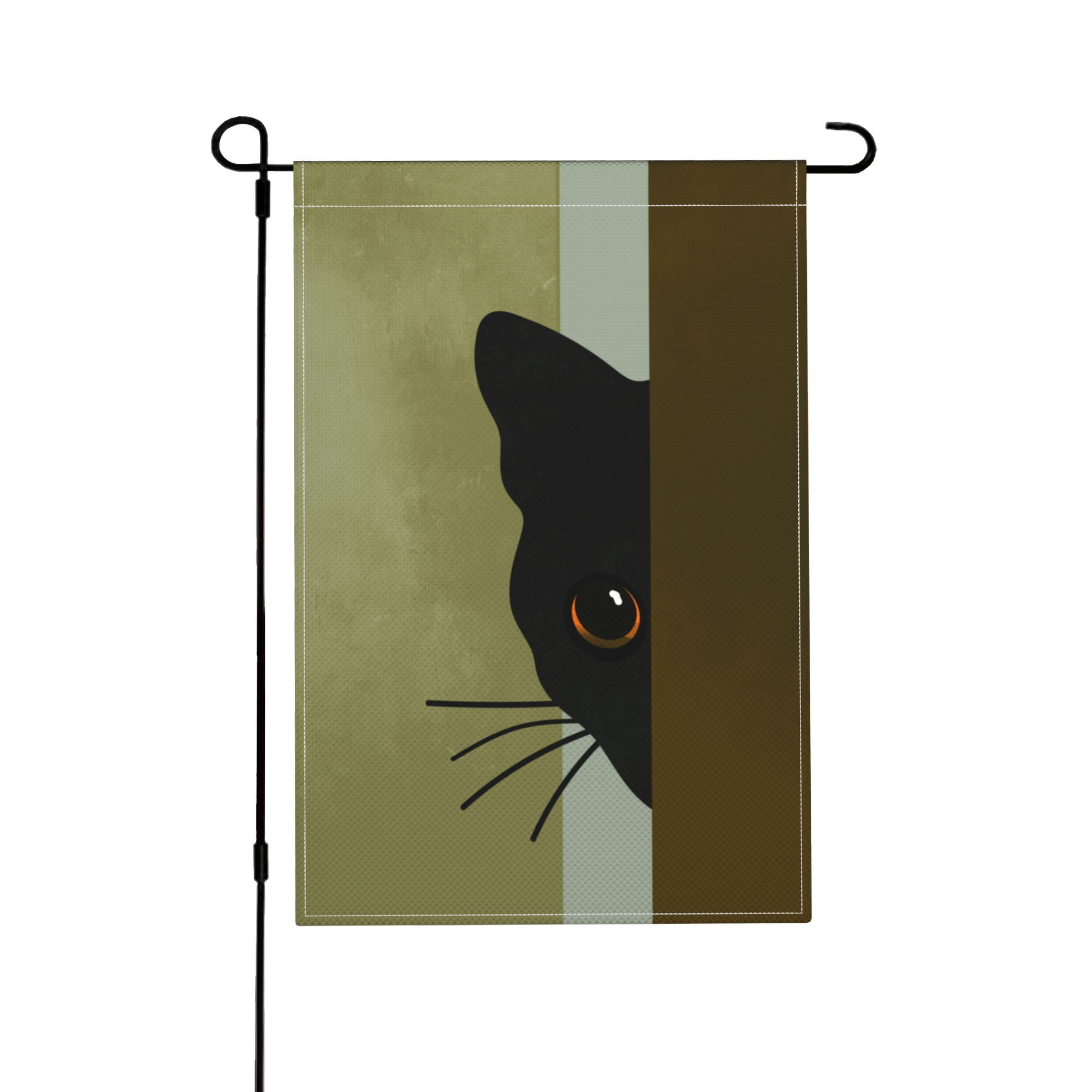 TEQUAN Mysterious Playful Pet Cat Brown Garden Flags, 18 x 12 inch ...