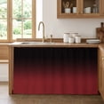 Black Red Ombre Cabinet Curtains 32"W x 55"L,Dustproof Sink Skirt ...