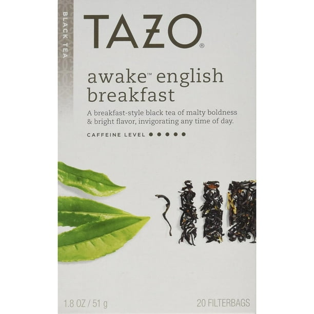 Tazo Awake English Breakfast Filterbag Tea , 20 Count (Pack of 4 ...