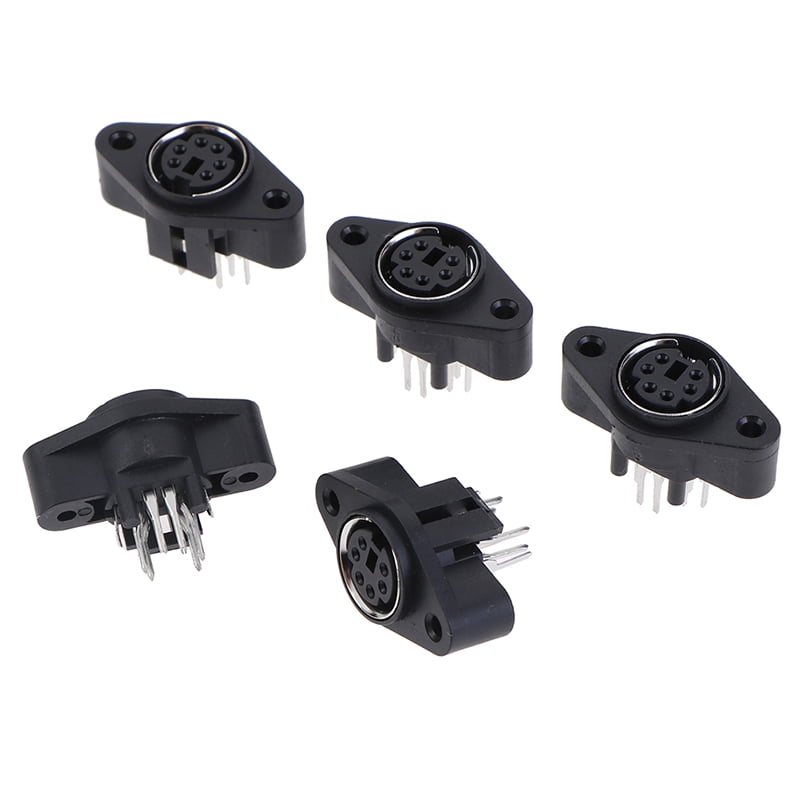 5PCS MDC/S Terminal Socket DIN Jack Connector Mini PS2 6Pin 6P Socket ...