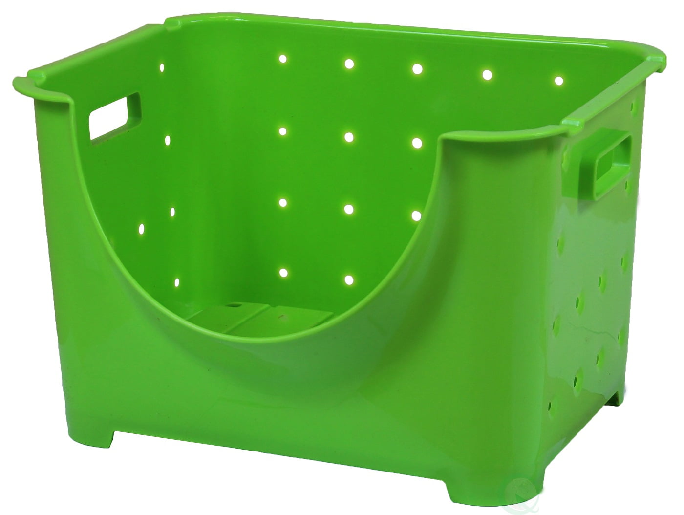 Stackable Plastic Storage Container Green Stacking Bins