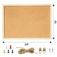 cisilov Bulletin Board, 24''x16'' Cork Board for Wall, Hanging Pin ...