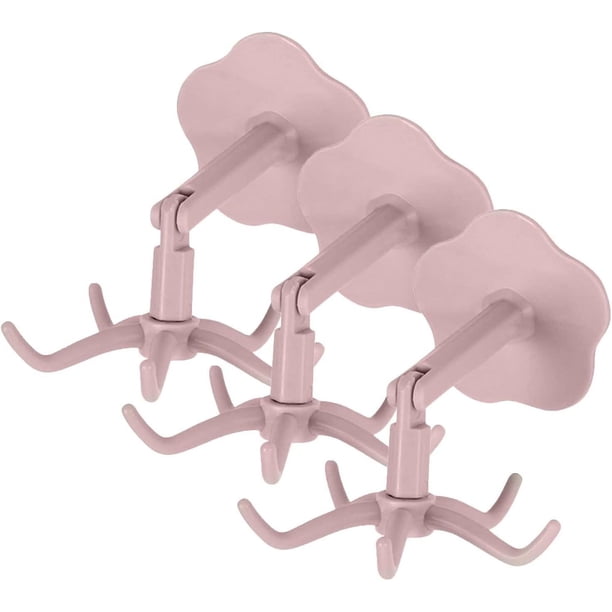 3 PCS 360 Rotating Folding Hook Self-Adhesive 180 Degrees Vertical Flip ...