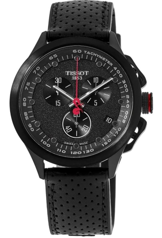 Tissot T-Race Cycling Vuelta 2022 Special Edition Black Dial Leather ...