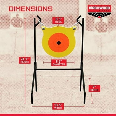 Birchwood Casey AR500 Steel 5 Spring Self-Resetting Targets with Plate ...