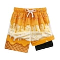 DGMIOCS Boys Swim Trunks with Compression Liner Big Kids Bathing Suit ...