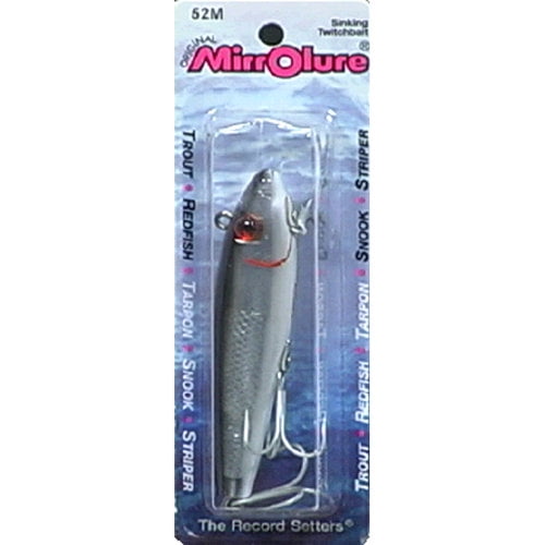 MirrOlure Sinking Twitch Bait, 1/2 oz, Black Silver - Walmart.com