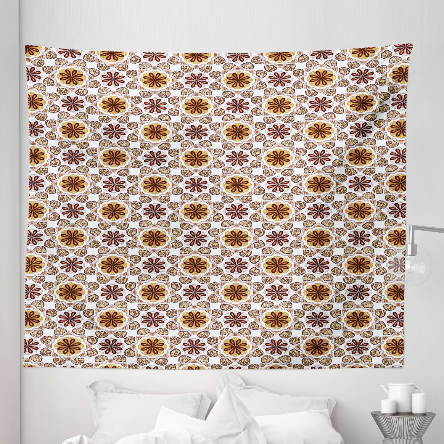 Traditional Tapestry, Middle East Floral Boho Influences Oriental Lace ...