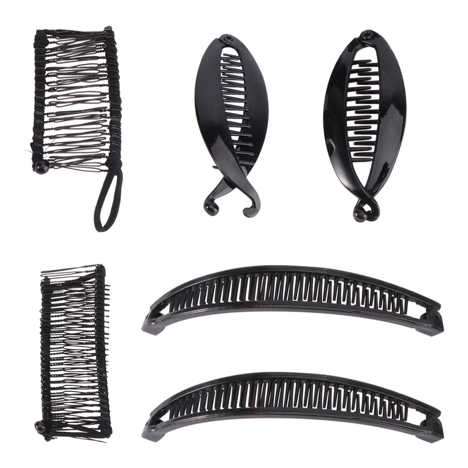 NUOLUX Hair Banana Ponytail Set Clip Clip Holder Fishtail Grips Claws ...