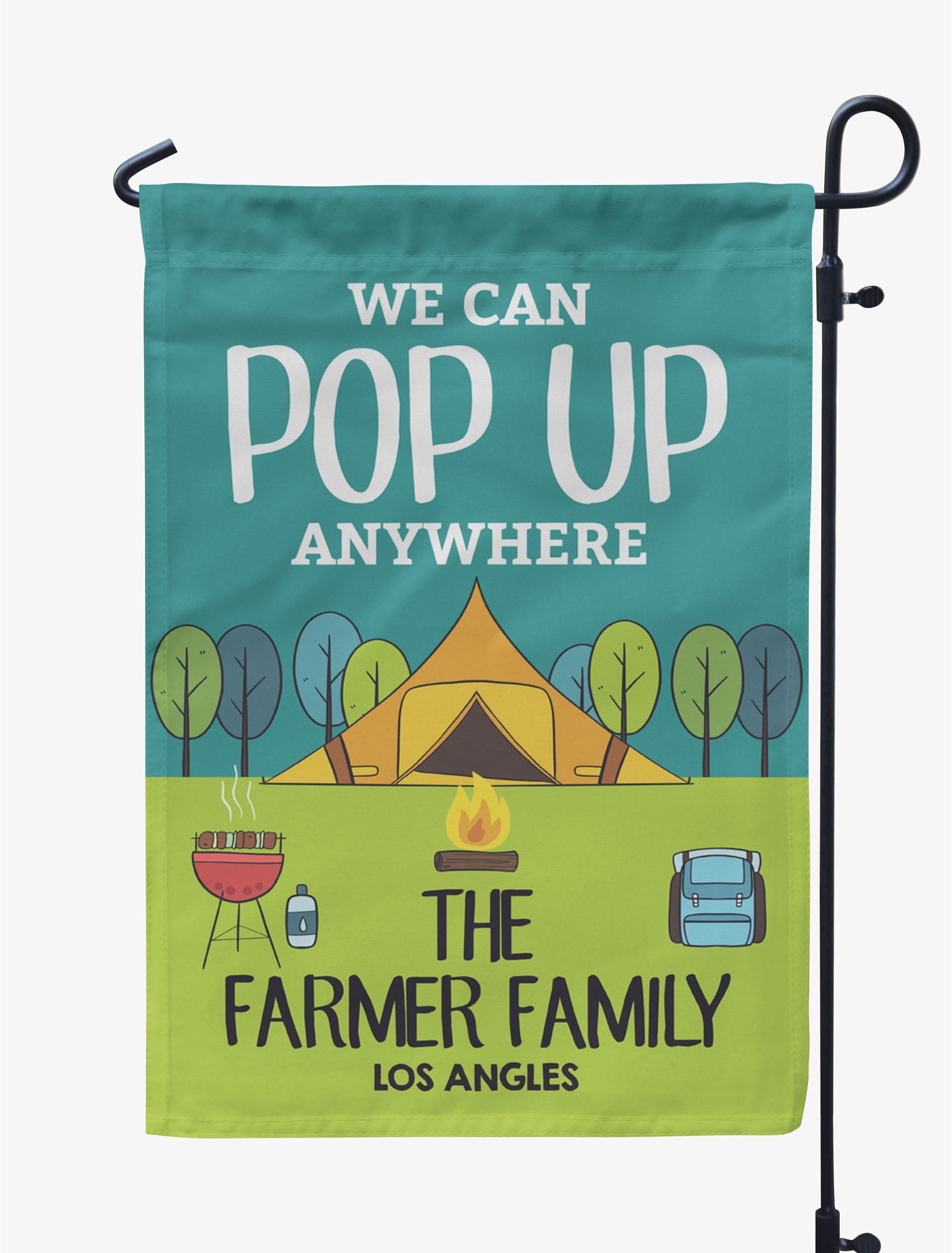 Printtoo Multicolor We Can Pop Up Anywhere Campsite Camping Flags For ...