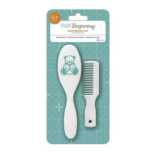 Set de Cepillo y Peine Well Beginnings Blanco | Bodega Aurrera en línea